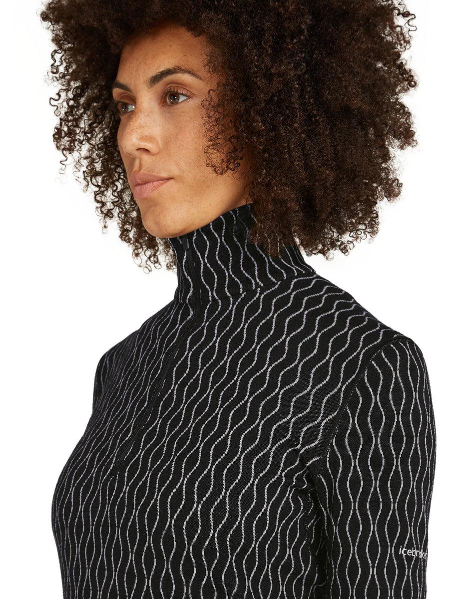 Icebreaker Women Merino 260 Vertex LS Half Zip On Piste – Merino-Store.com