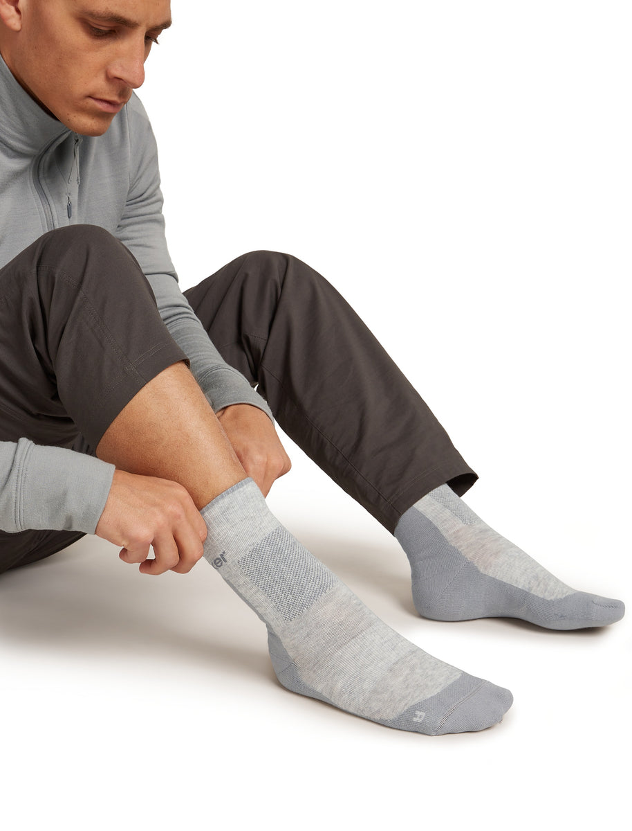 Icebreaker Hike+ Medium Crew Men's Merino Hiking Socks Medium Thick ...
