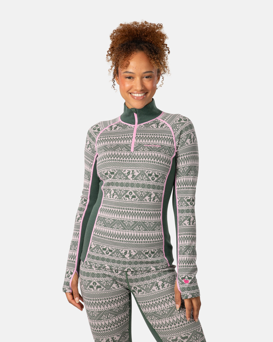 Kari Traa Floke Wool Half Zip Merino-Modal ski underwear – Merino-Store.com
